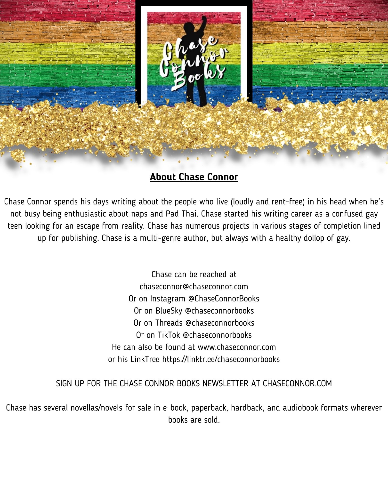 About Chase & Media Kits – Chase Connor Books